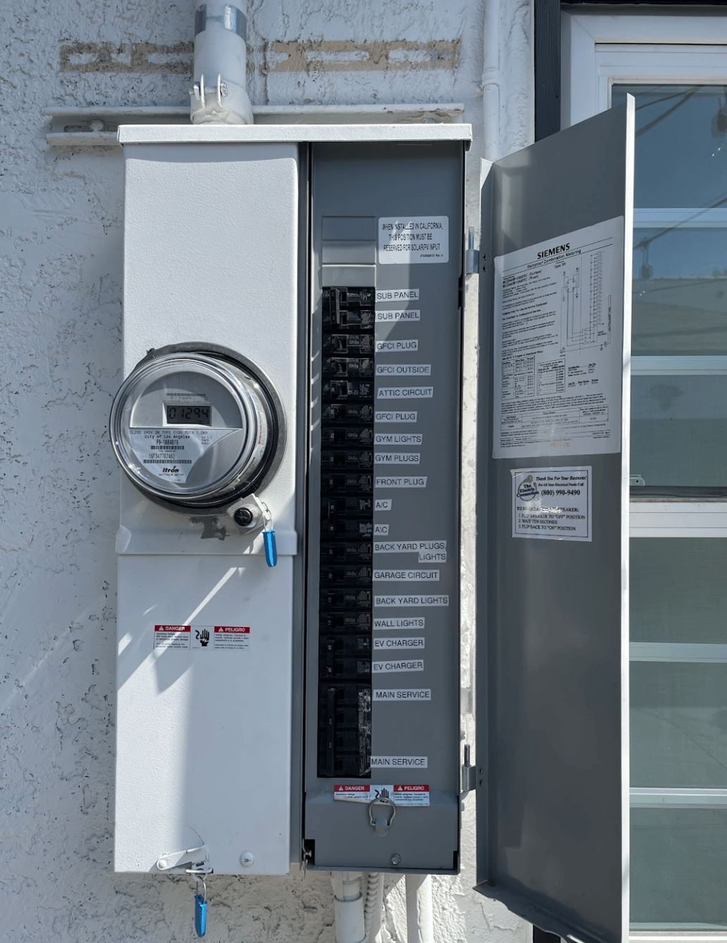 How do I find my main electrical service?